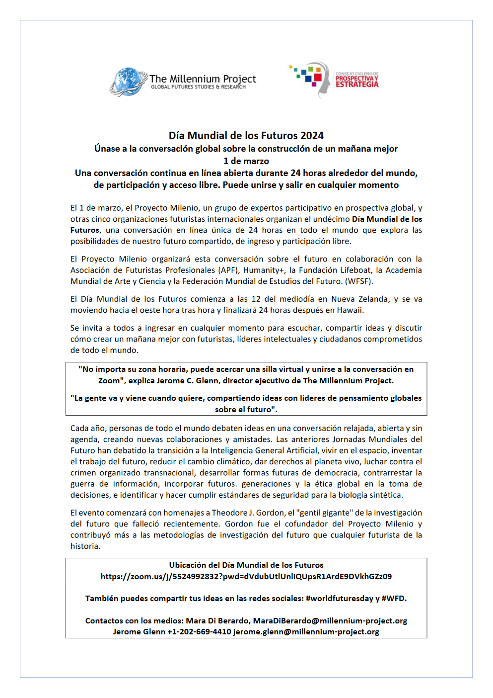 World Futures Day 2024 - March 1 - The Millennium Project